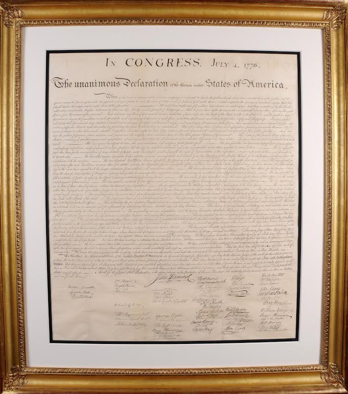 Original Declaration Of Independence On Display