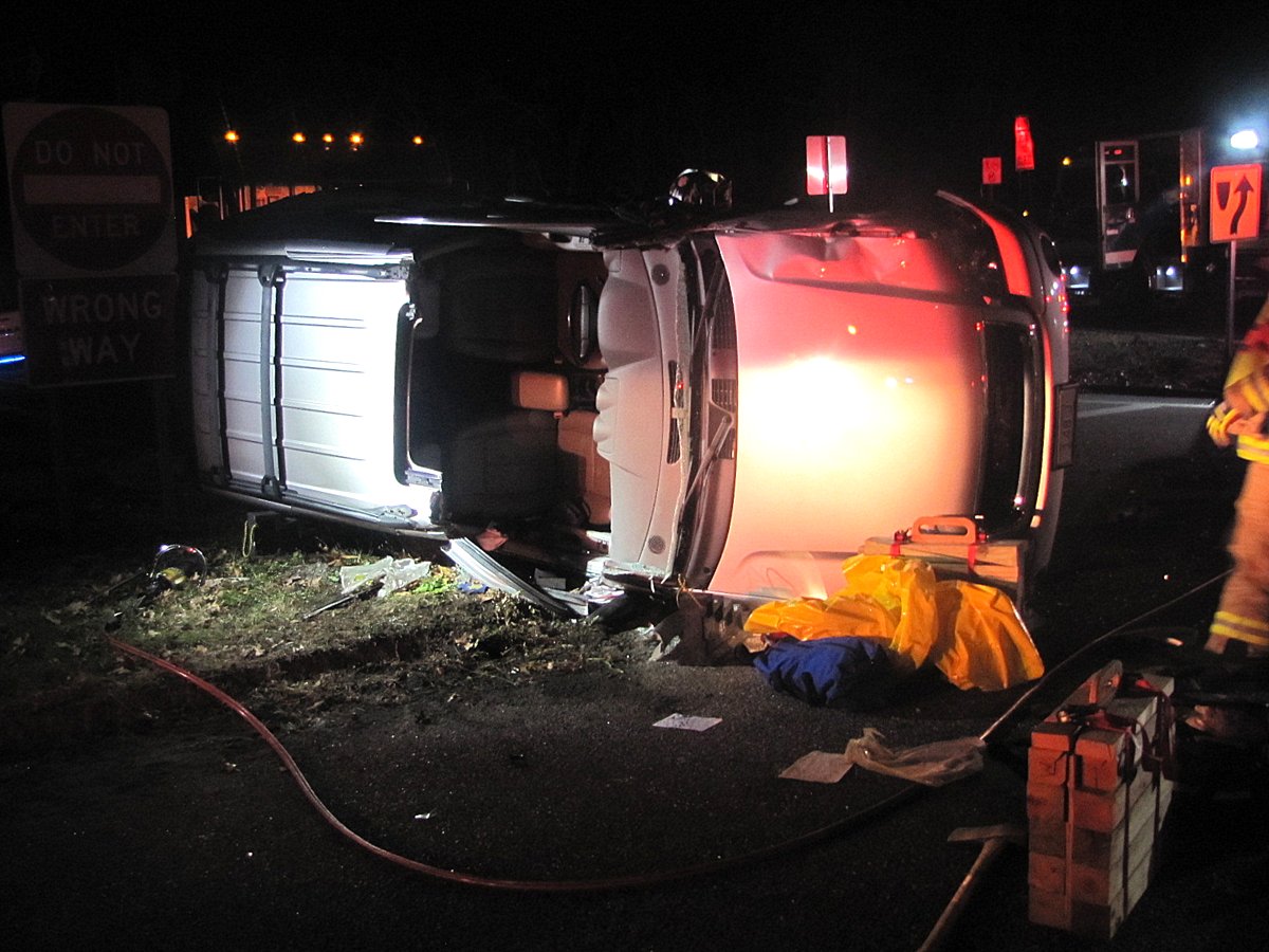 Rollover crash reported on Willow Street at bottom of Exit 72 ramp from ...