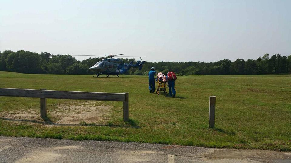 Man airlifted after 25-foot fall in Sandwich
